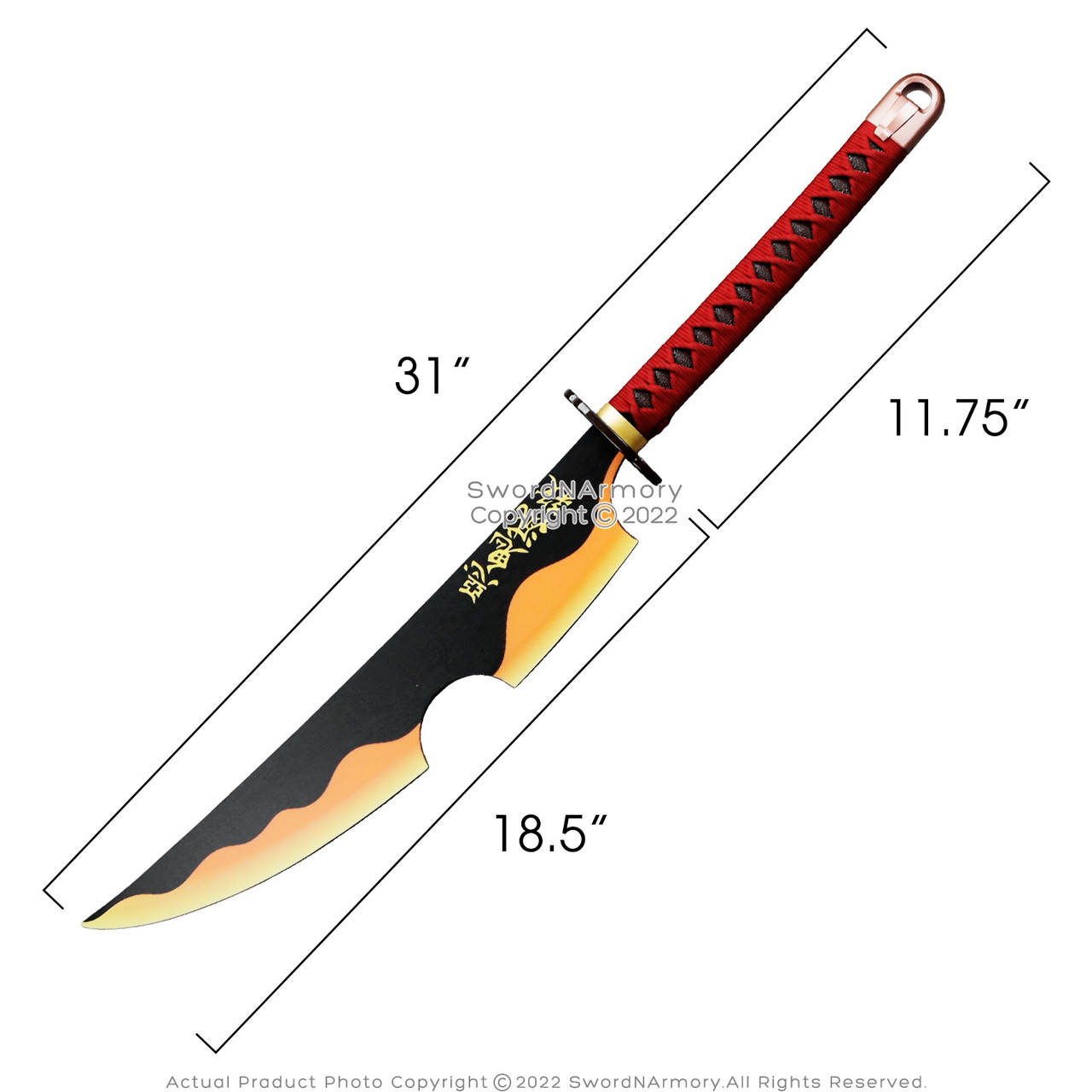 Tengen Uzui Pair 30.5" Stainless Steel Demon Killer Nichirin Cleaver ...