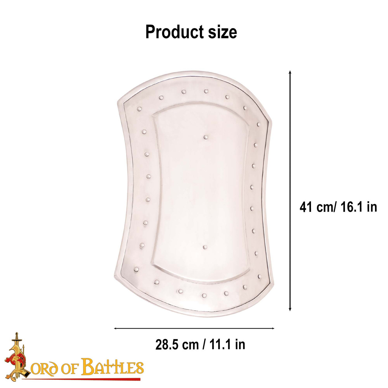 Medieval Rectangular Buckler Functional Steel Shield