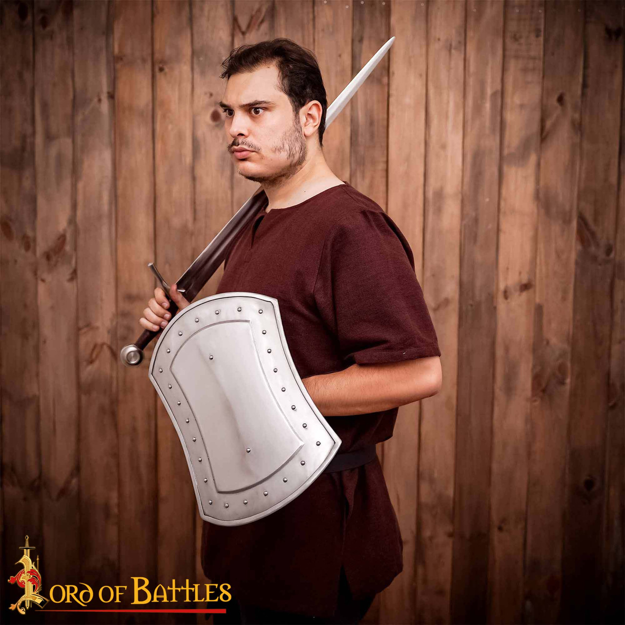 Medieval Rectangular Buckler Functional Steel Shield