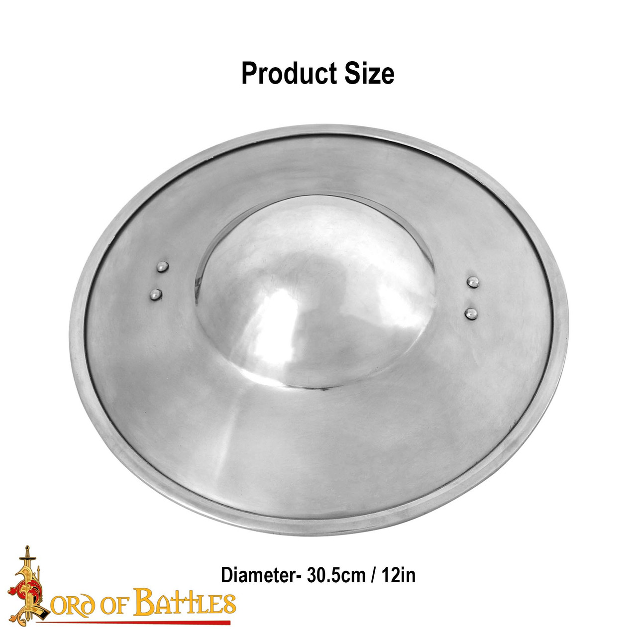 Late Medieval Round Steel Buckler Handmade Shield