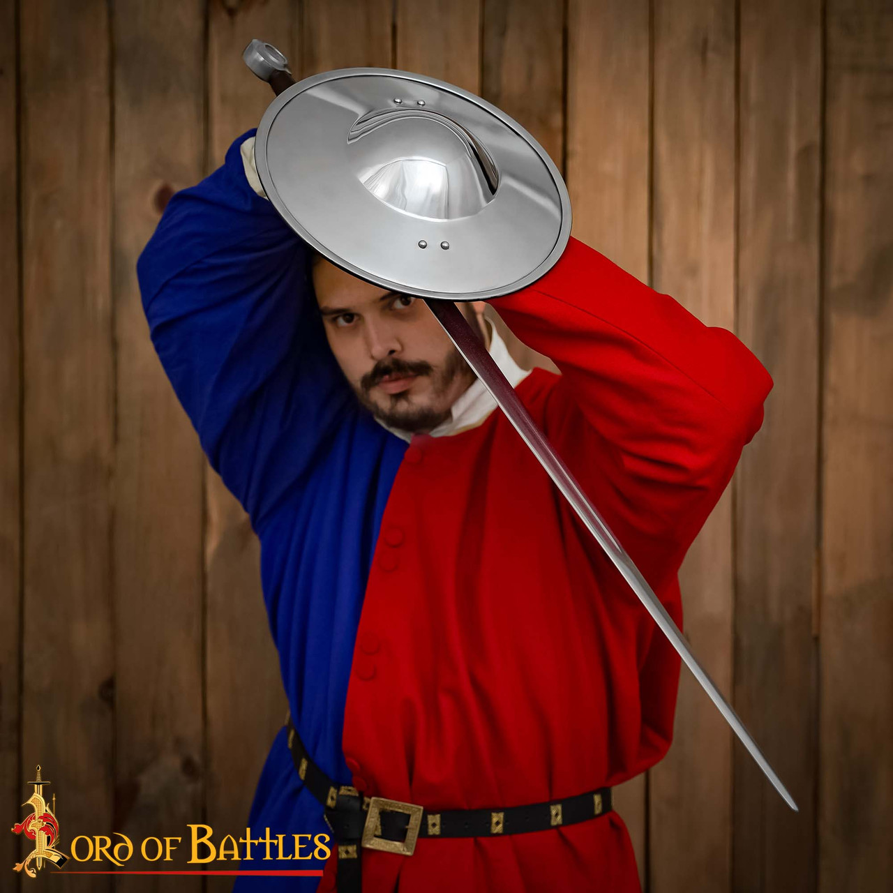 Late Medieval Round Steel Buckler Handmade Shield