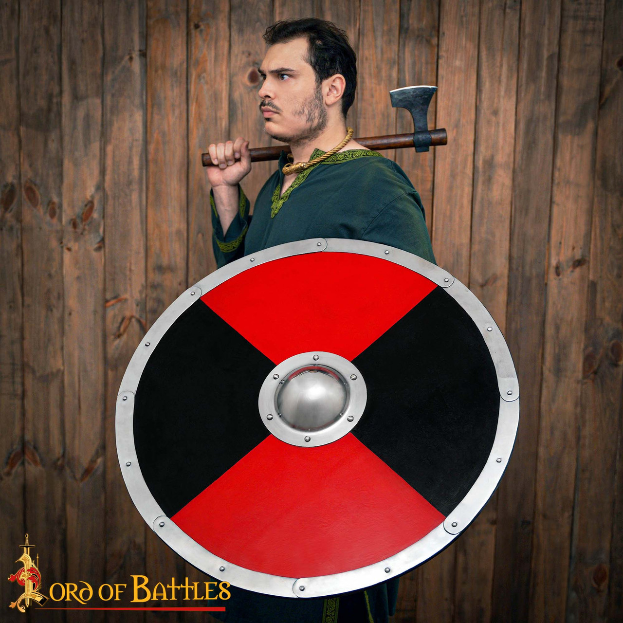Lord of Battles Classic Anglo Saxon Functional Black and Red Medieval ...