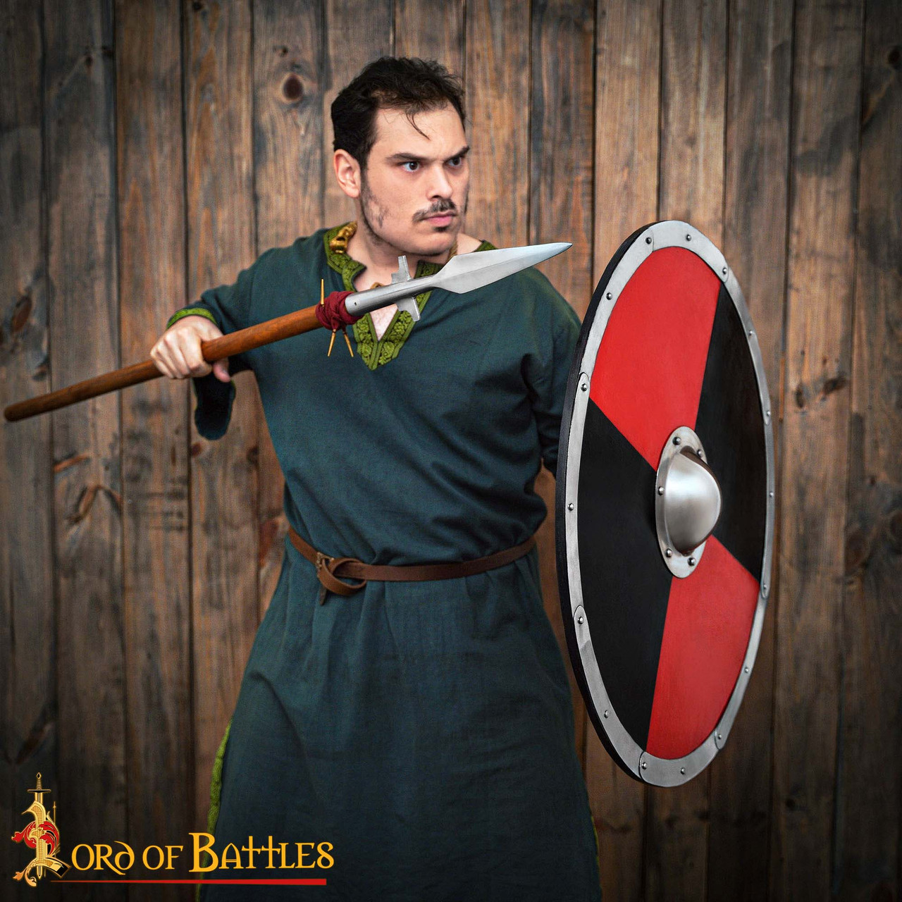 Lord of Battles Classic Anglo Saxon Functional Black and Red Medieval ...