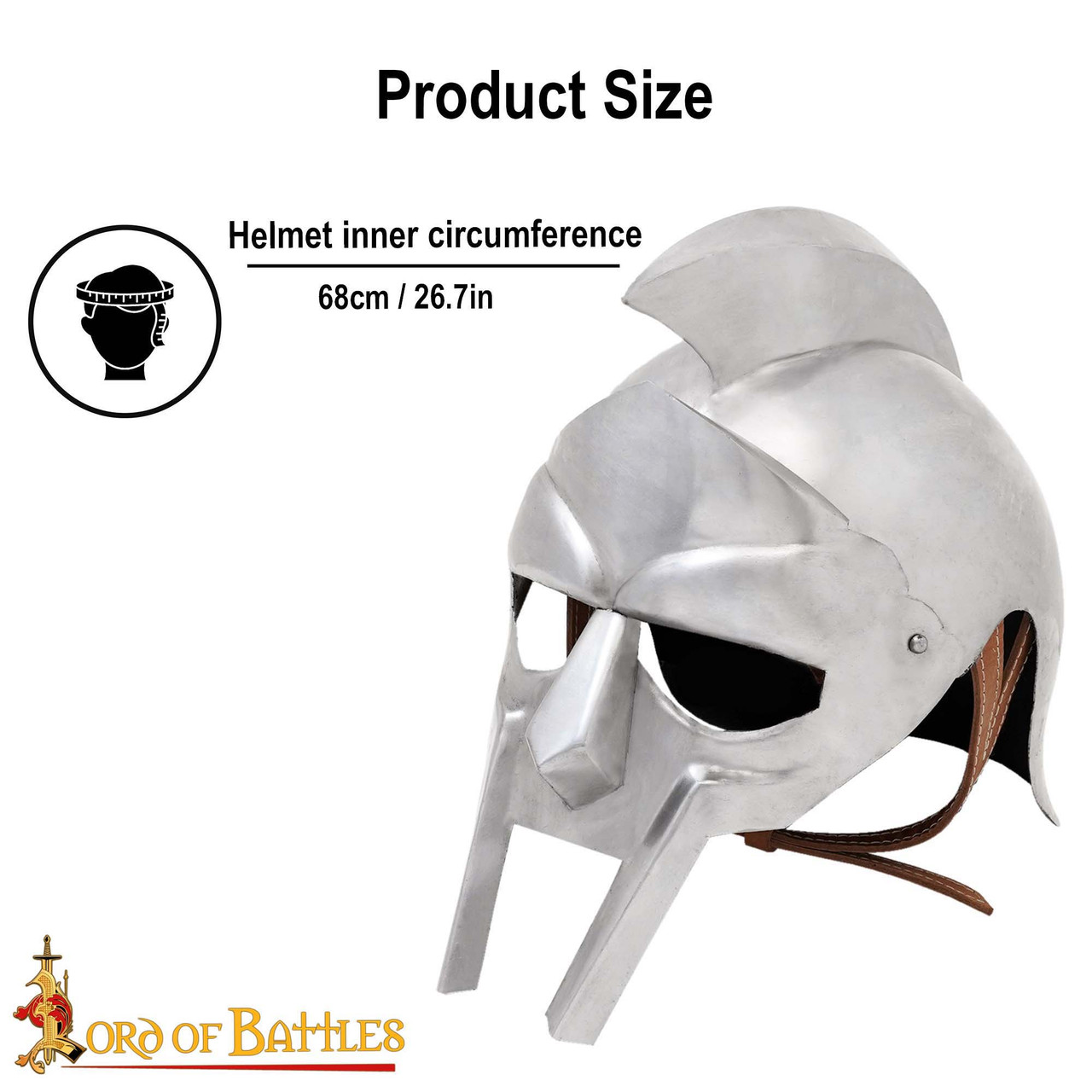 Legendary "Maximus" Gladiator Steel Helmet