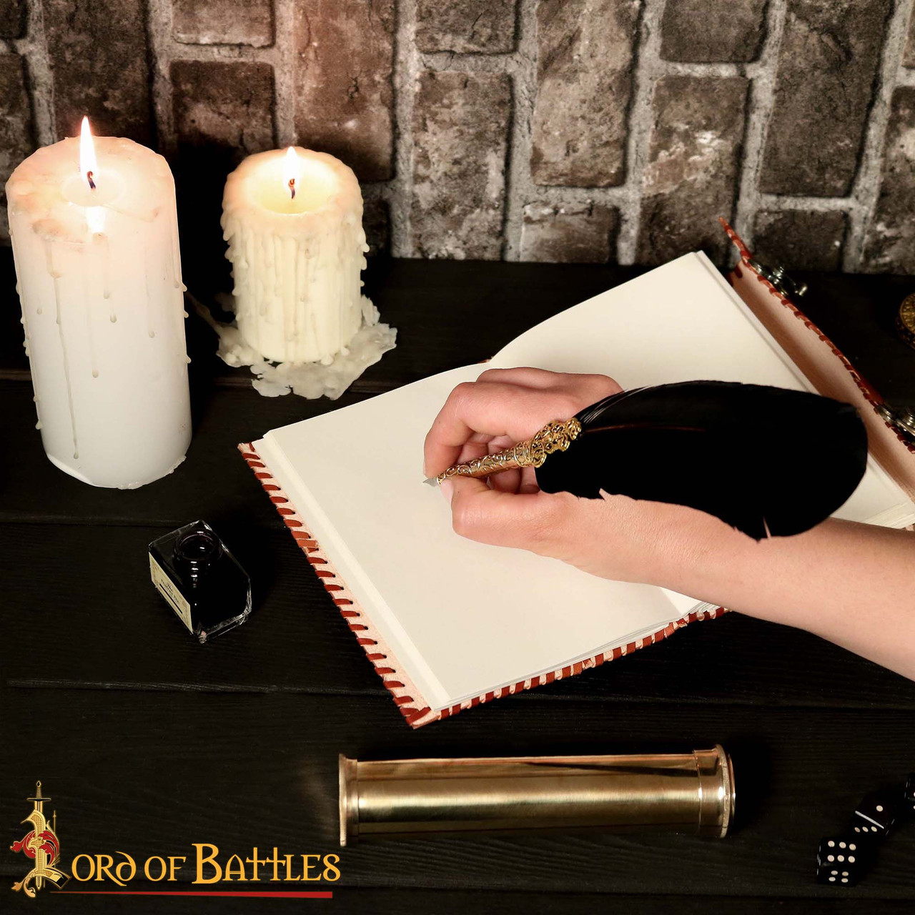 Medieval Journal with Embedded Stone Handcrafted Genuine Leather Diary ...