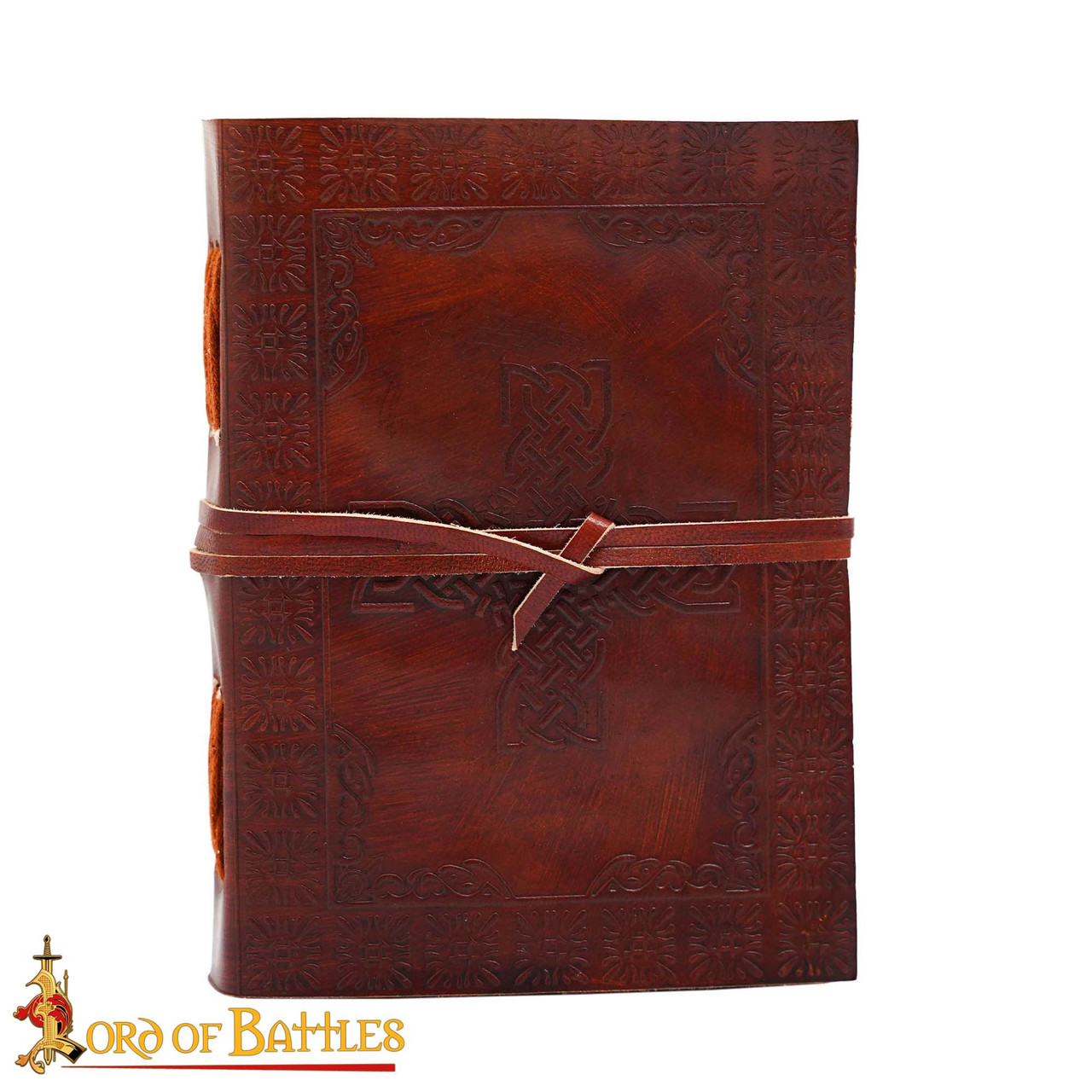 Leather Journal with Celtic Cross and Tree of Life