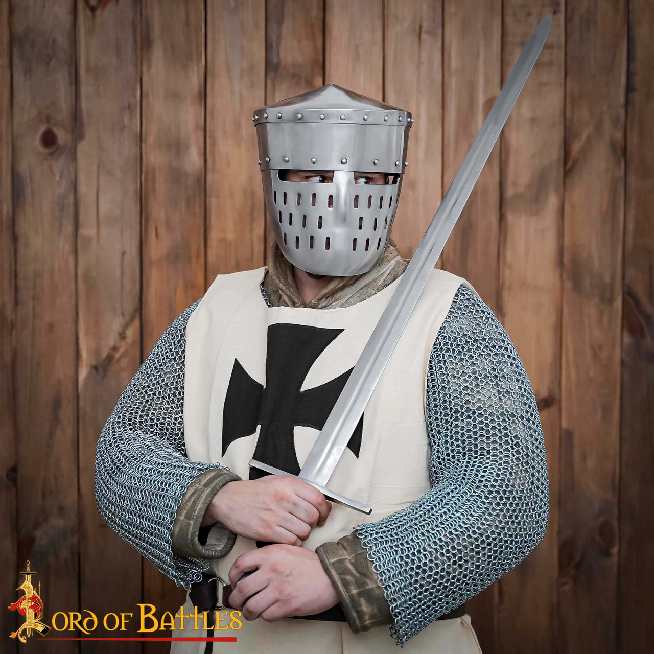 Crusader Knight Historical Bucket Steel Helmet