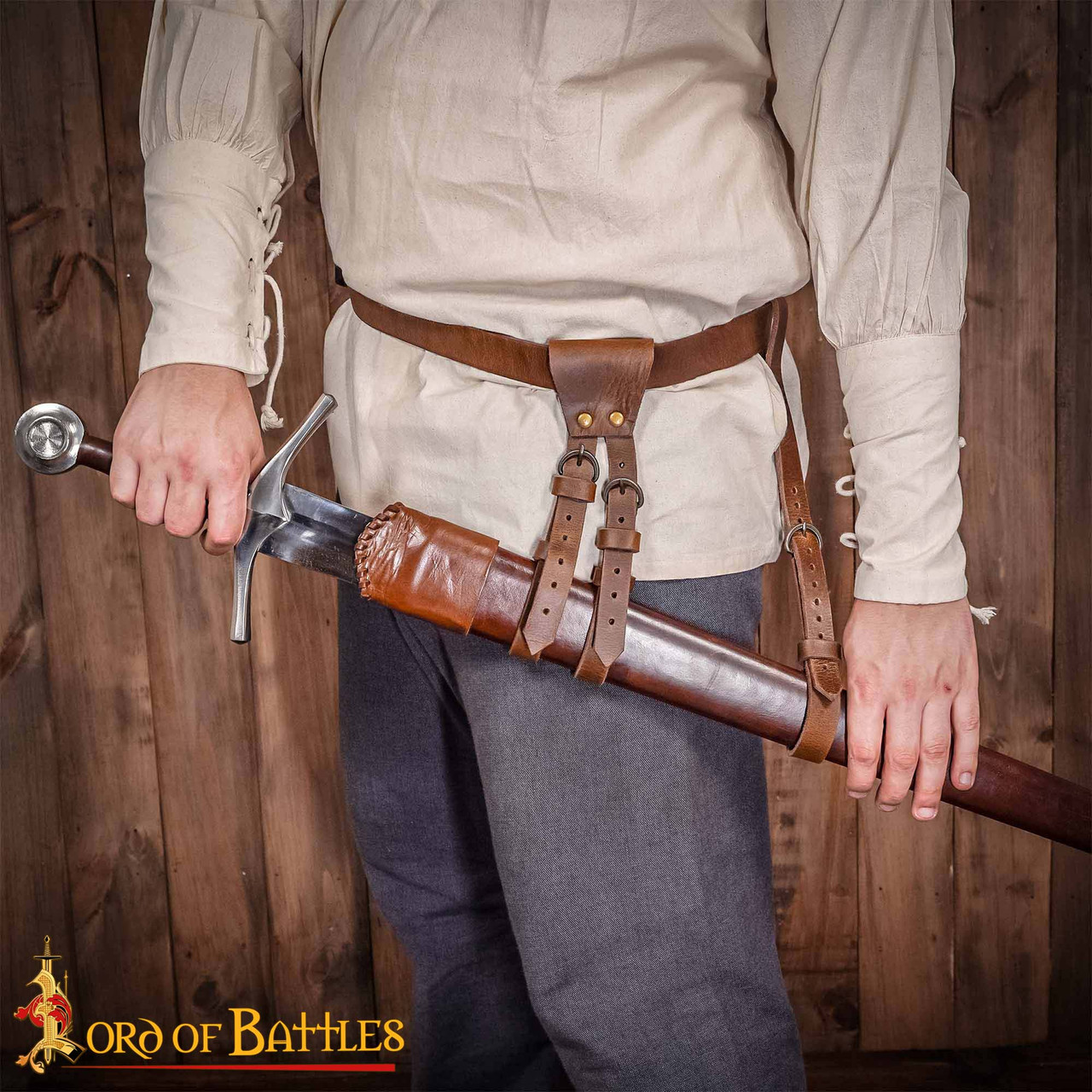 Medieval Sword Hanging Genuine Leather Belts