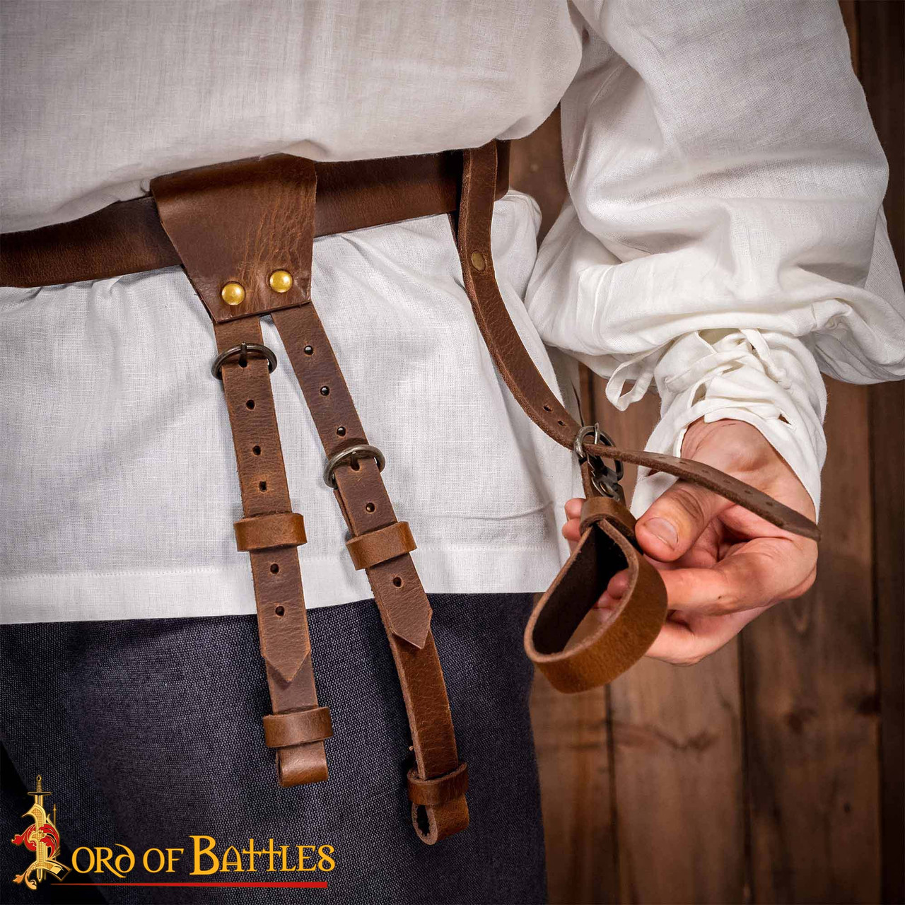 Medieval Sword Hanging Genuine Leather Belts