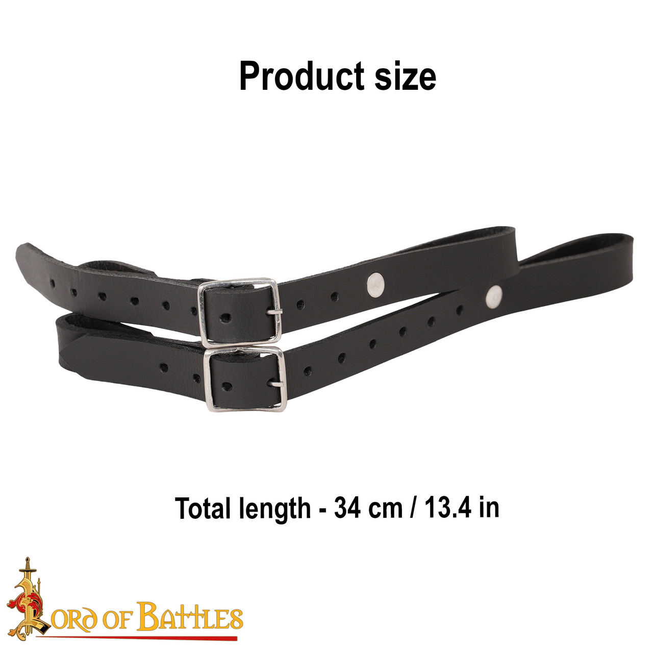 Medieval Sword Hanging Paired Belts Crafted from Genuine Leather