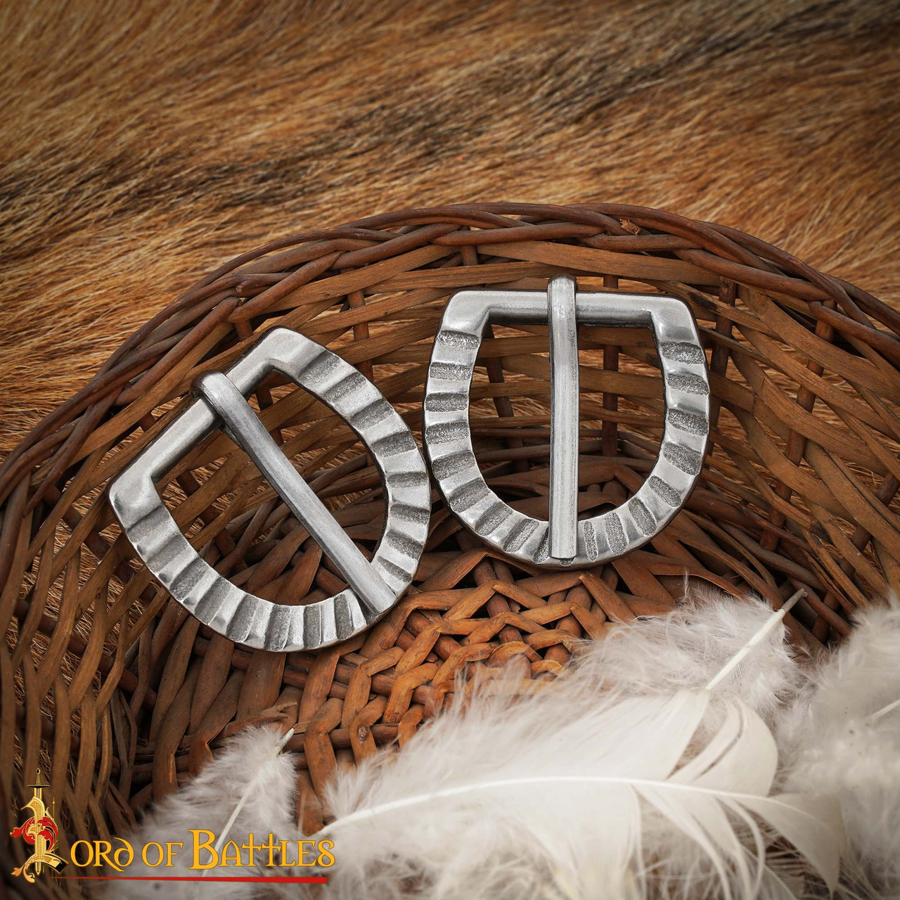 Medieval Fantasy Rustic Steel Buckles Set of 5 (25942
