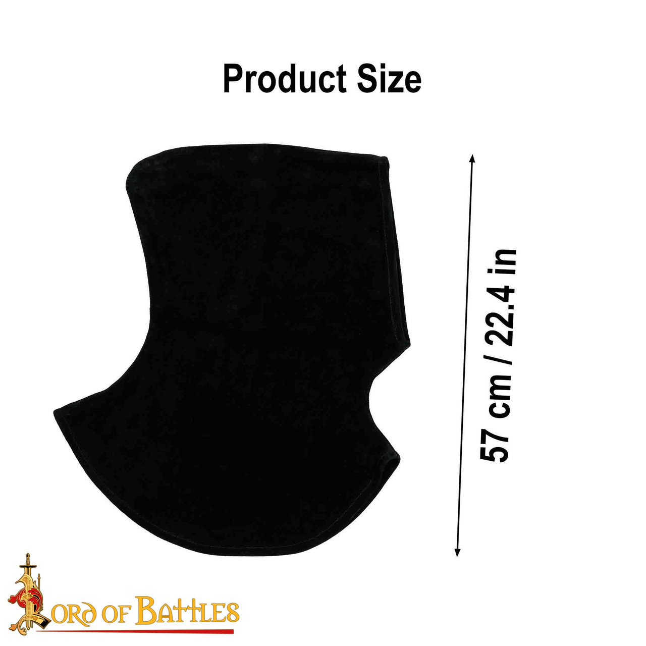 Executioner Suede Leather Hood with Collar