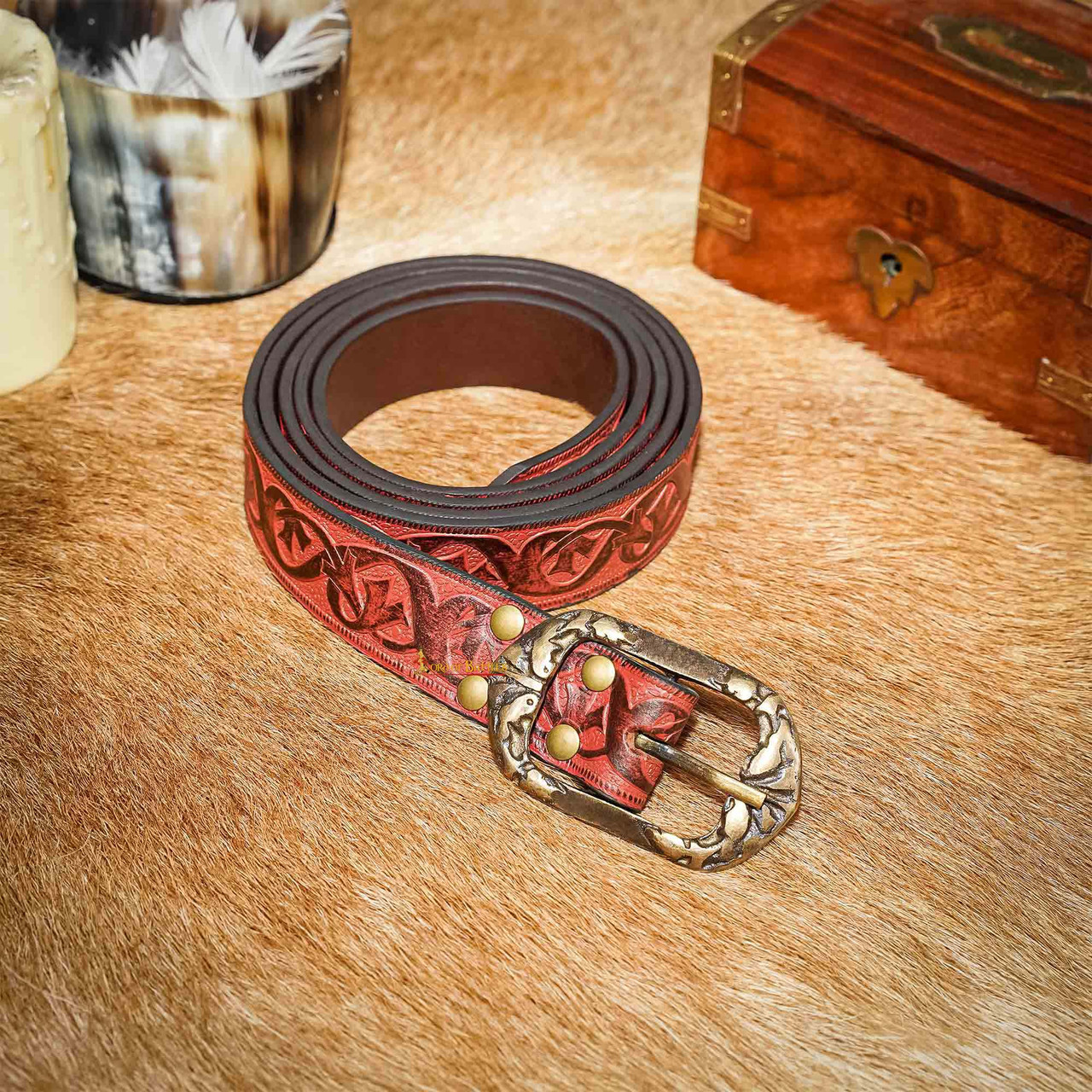 Handcrafted Fantasy Genuine Leather Belt