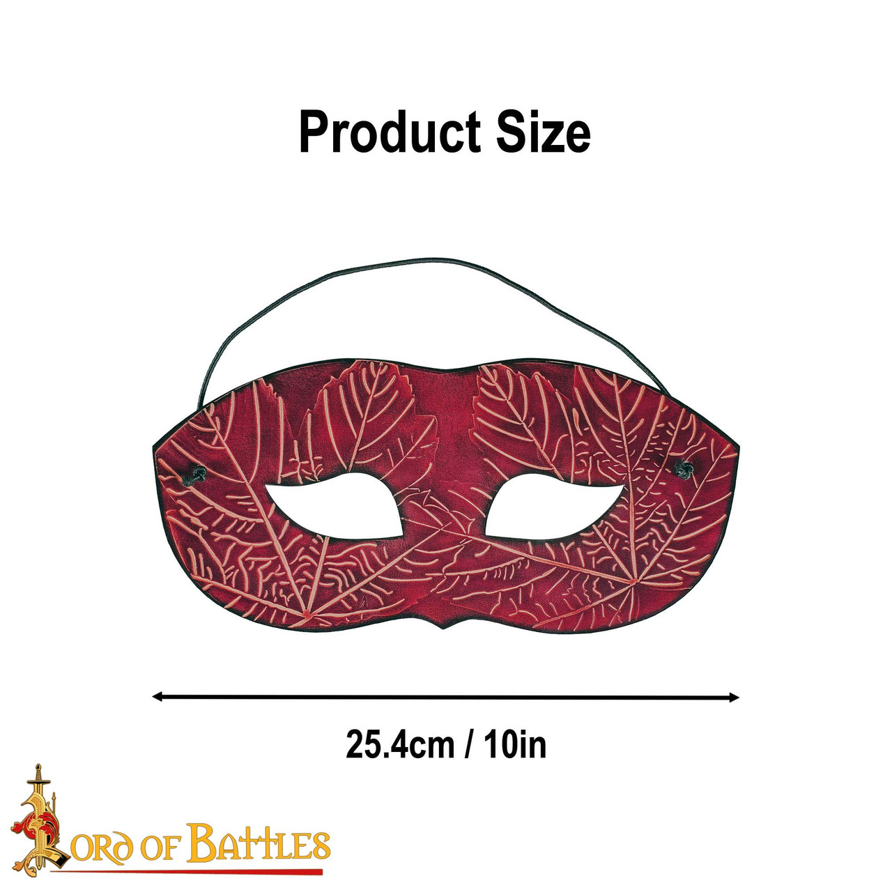 Genuine Leather Eye Mask with Embossed Maple Leaf Motifs