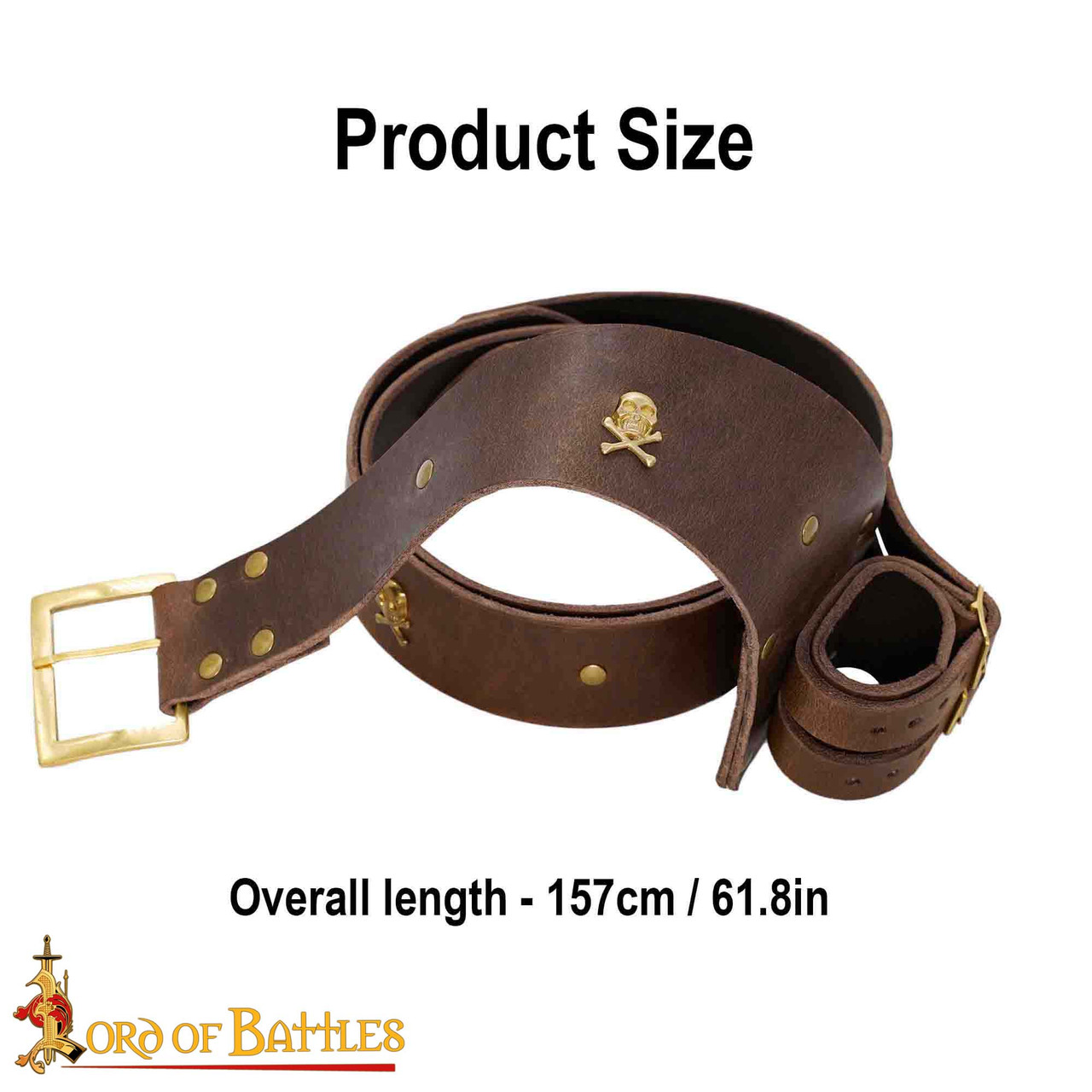 Pirate Genuine Leather Belt with Sword Holder