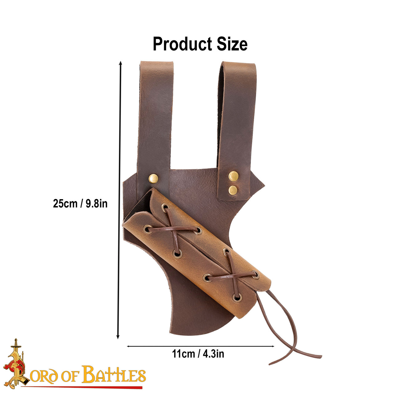 Medieval Leather Sword Frog with Adjustable Holder