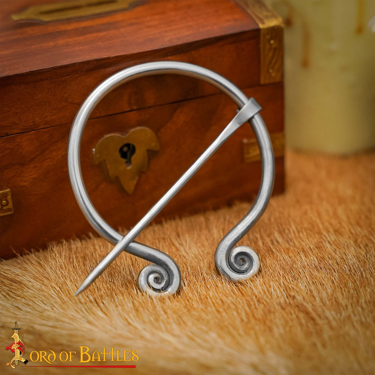 Medieval Stainless Steel Penannular Brooch Cloak Fibula