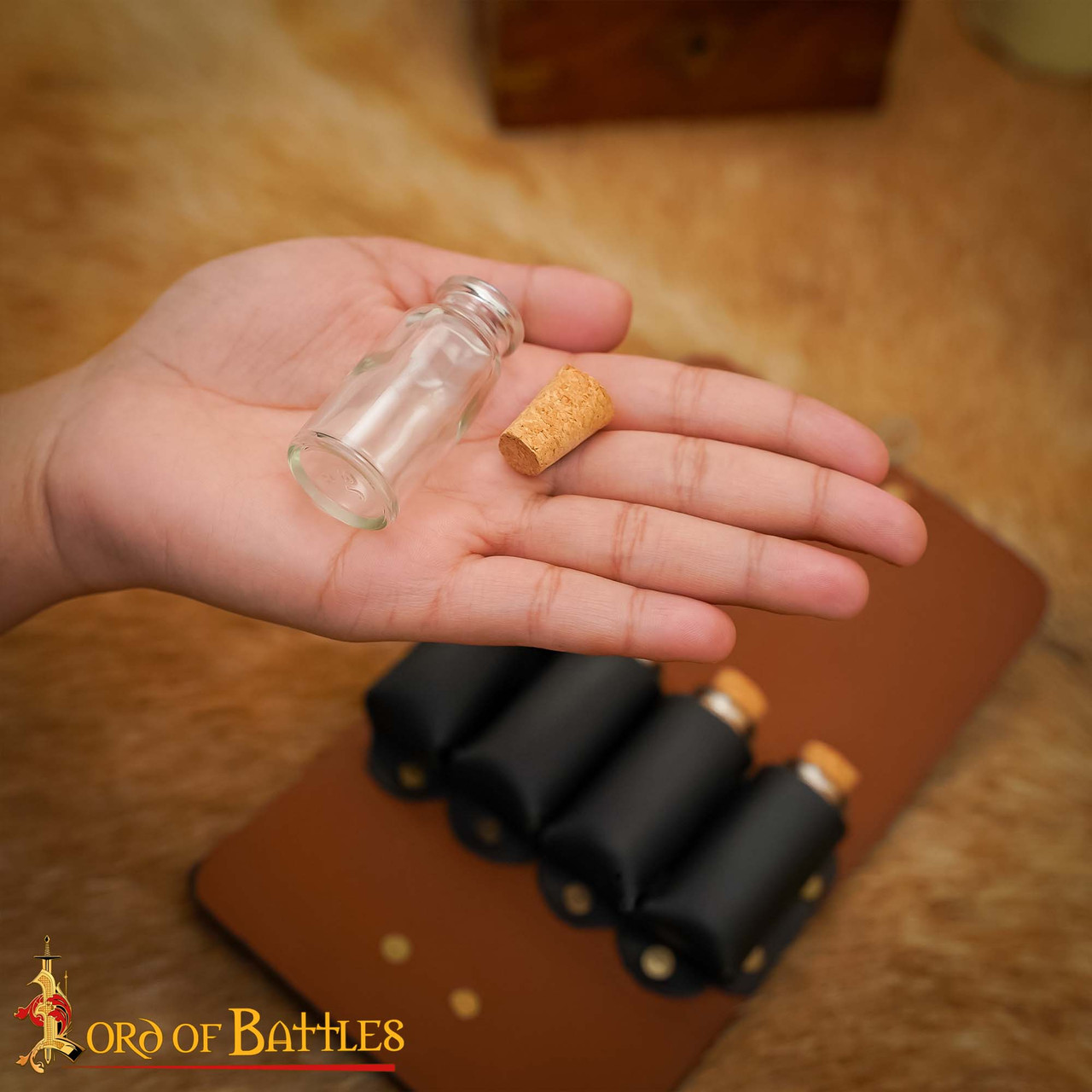 The Elfic Potion Belt Pouch with Mini Glass Bottles