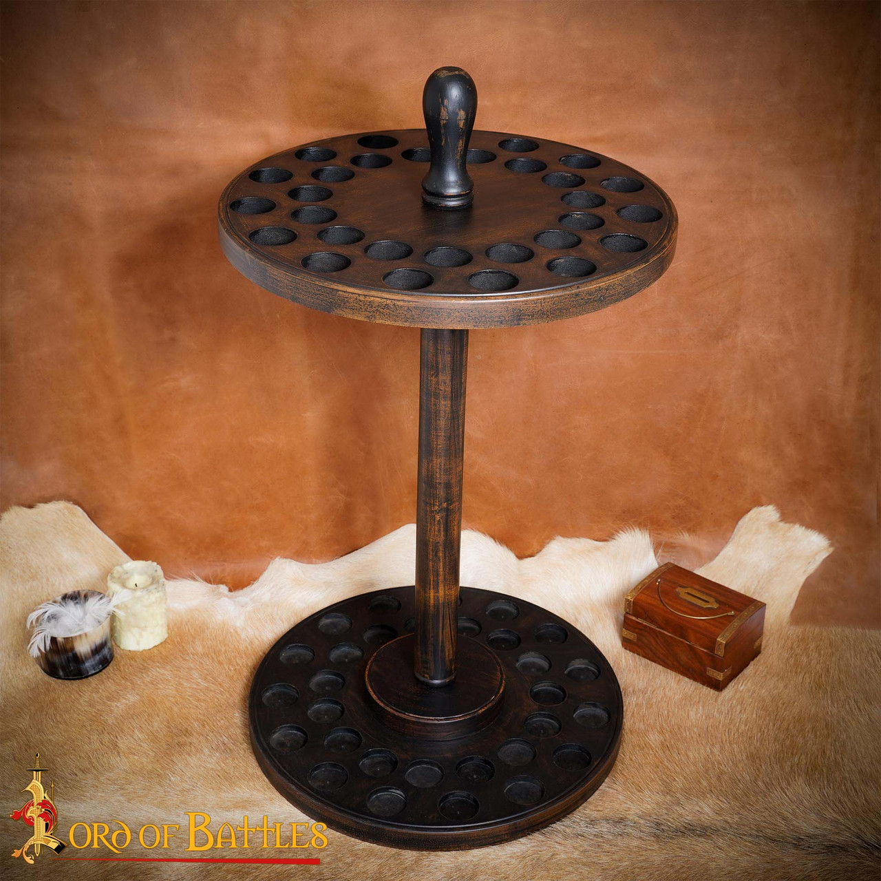 Walking Cane Display Stand Handcrafted from Genuine Hardwood