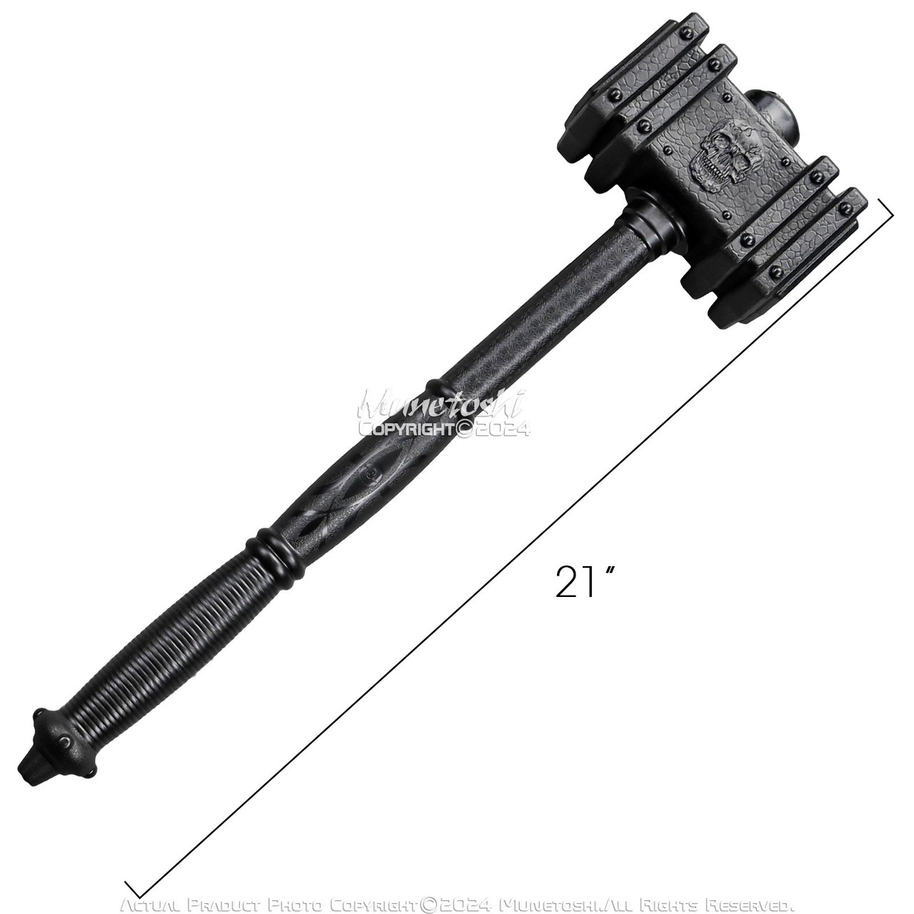 Munetoshi 21.5" Polypropylene Black Medieval Skull Sledgehammer Sturdy ...