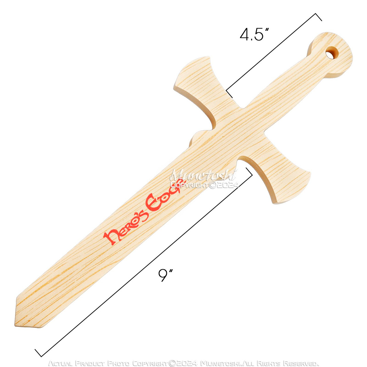 Munetoshi 14" Dagger Short Sword Lightweight Foam Wooden Finish Prop ...