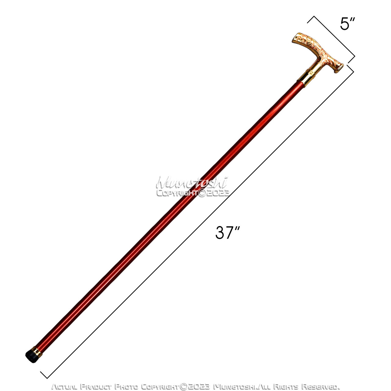 37” Gold Art Nouveau Gentleman Cane Walking Stick Steel Shaft Removable ...
