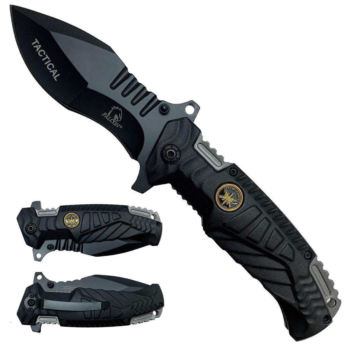 Military Style Falcon Tactical Folding Knife 440 Stainless