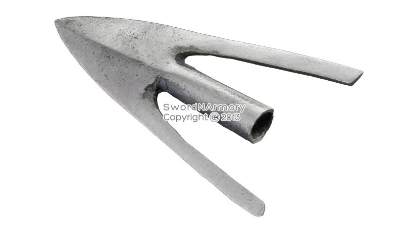 Medieval Three Edged Steel Arrowhead