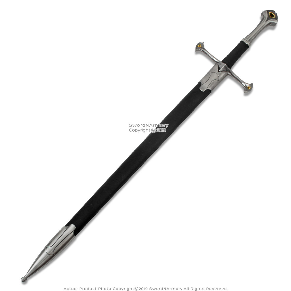 Medieval Crusader Chivalry Knight Arming Sword with Scabbard Movie Replica