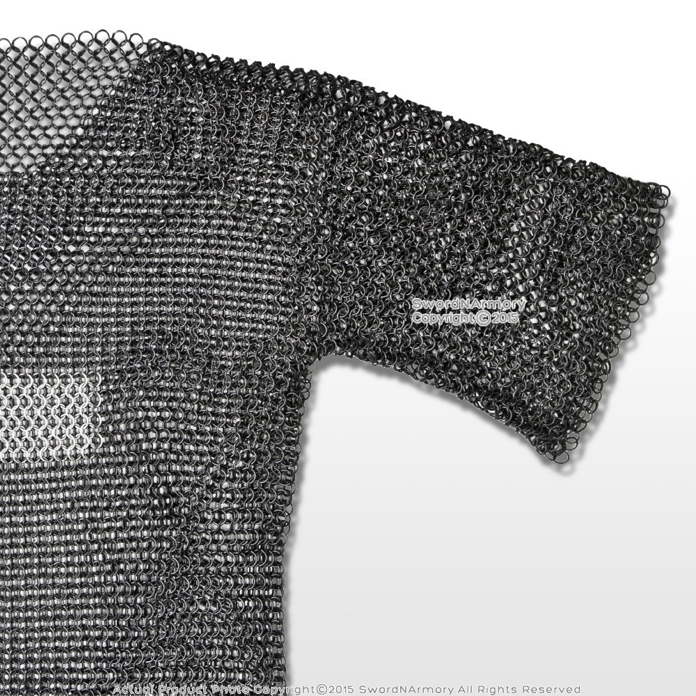 Medium Size Medieval Chainmail Shirt Steel Butted Half Sleeve with ...