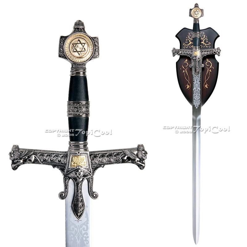 49" Medieval Israel King Solomon Crusader Knight Sword with Deluxe ...
