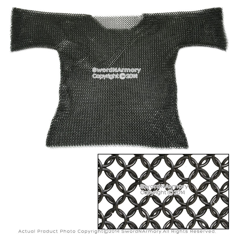 Medieval Style Armor Chainmail Shirt Butted Half Sleeves Renaissance ...