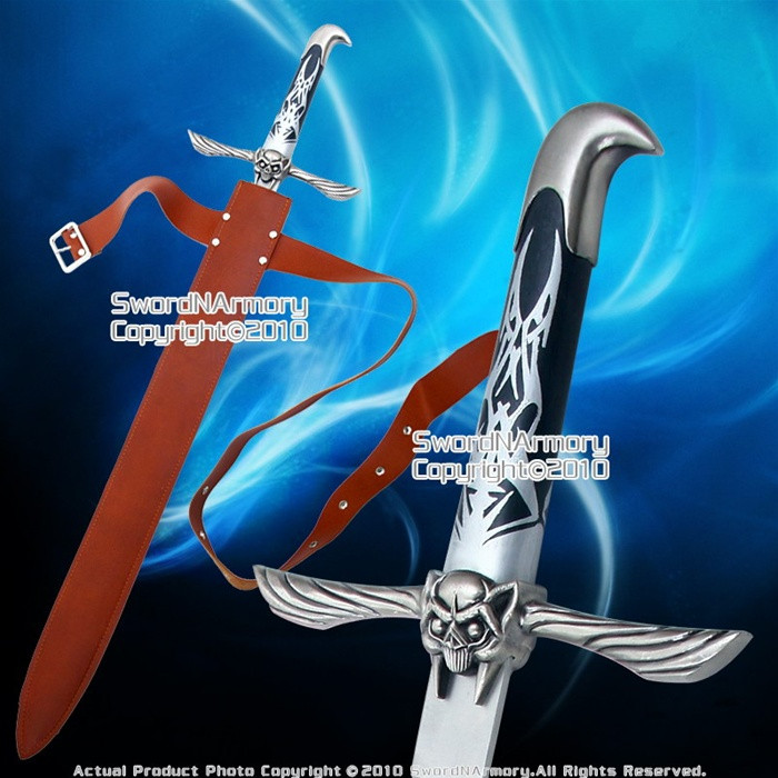 30" Assassin Flying Goblin Fantasy Sword with Leather Baldric ...