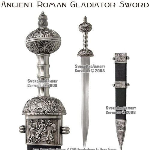Roman Gladius Sword Maximus Gladiator Medieval Armor with Detail