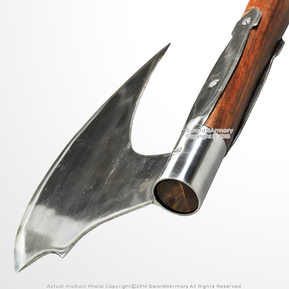 28" Iron Short Viking Battle Axe Medieval Saxon Hatchet LARP ...