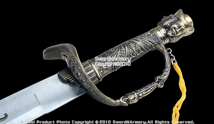 9 Rings Fearless Broad Sword Musketeers Saber w/ Stand