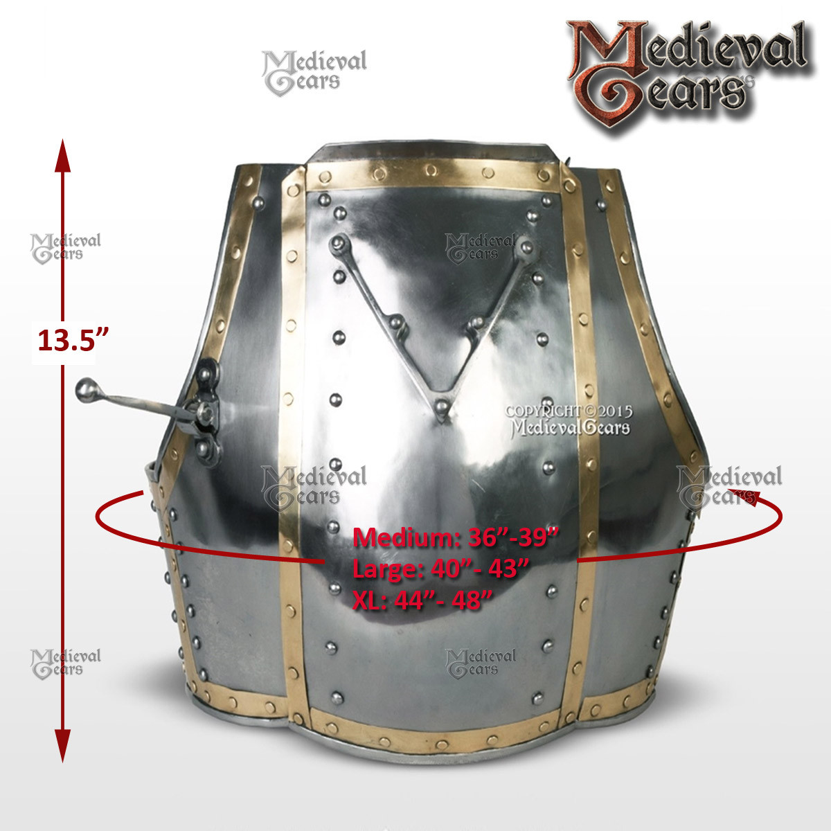XL Size 14th Century 16G Steel Functional Medieval Churburg Breast ...