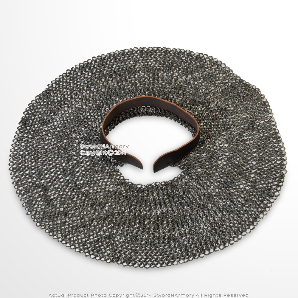 Titanium 9mm 17G Functional Medieval Chainmail Aventail Flat Ring ...