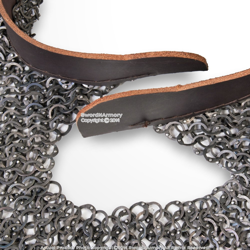 Titanium 9mm 17G Functional Medieval Chainmail Aventail Flat Ring ...