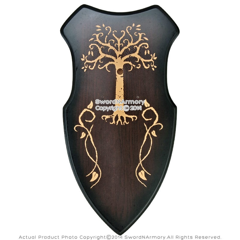 Wooden Deluxe Display Plaque Hanger for Medieval Crusader Long Sword Dagger