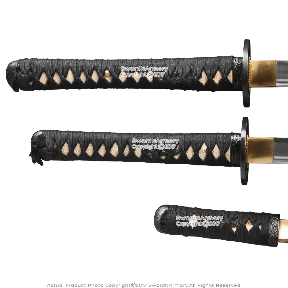 Musashi Brand Handmade Samurai Sword Set Katana Wakizashi Tanto Sharp ...