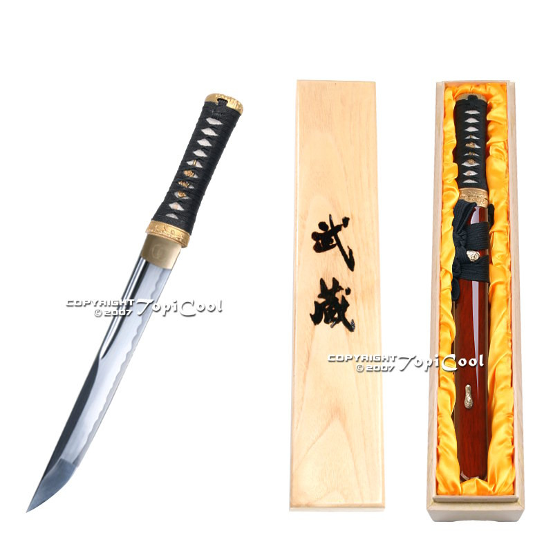 Musashi ASUKA Handmade Japanese Samurai Tanto Sword Sharp with Wooden ...