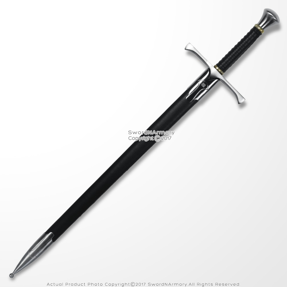 37" Hand and a Half Medieval Crusader Knight Arming Sword with Scabbard
