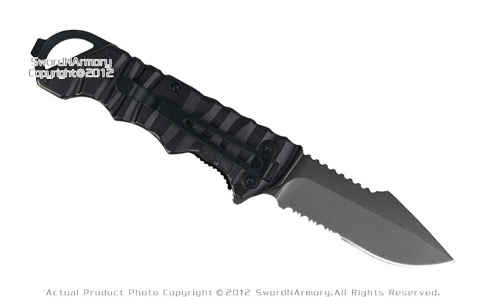 Mastiff Folding Spring Assisted Tactical Knife Titanium Coated 7CR17MOV ...