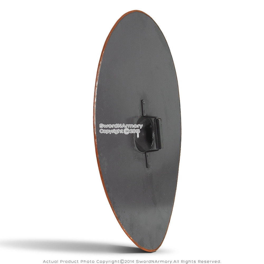 36" Roman Armor Centurion Oval Scutum Metal Shield with Steel Boss LARP ...