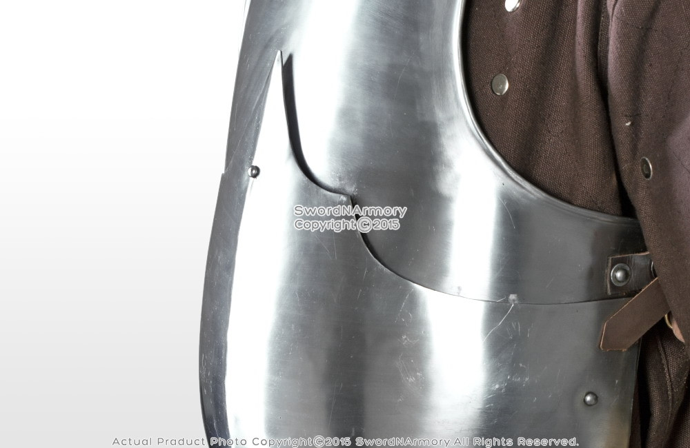 Large Size Medieval 15th Century Body Armor Breast Plate 18G Steel LARP ...