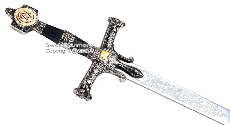 49 " Medieval Israel King Solomon Crusader Knight Sword