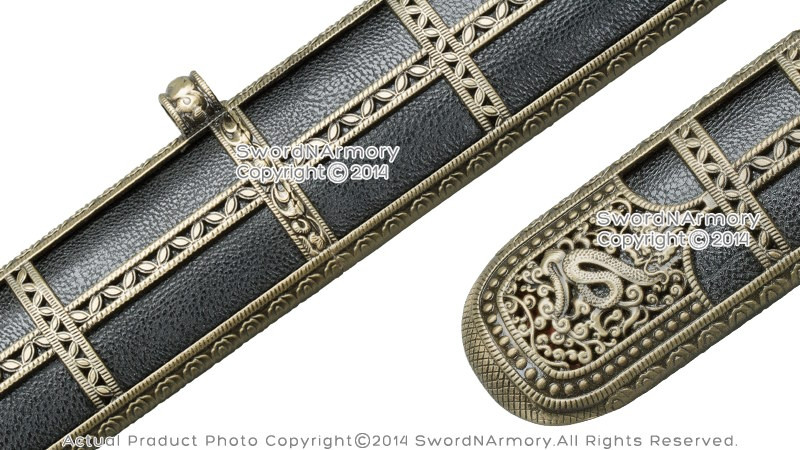 Qing Dynasty Qian Long Dragon Sword Handmade Chinese Emperor Jian Sharp ...