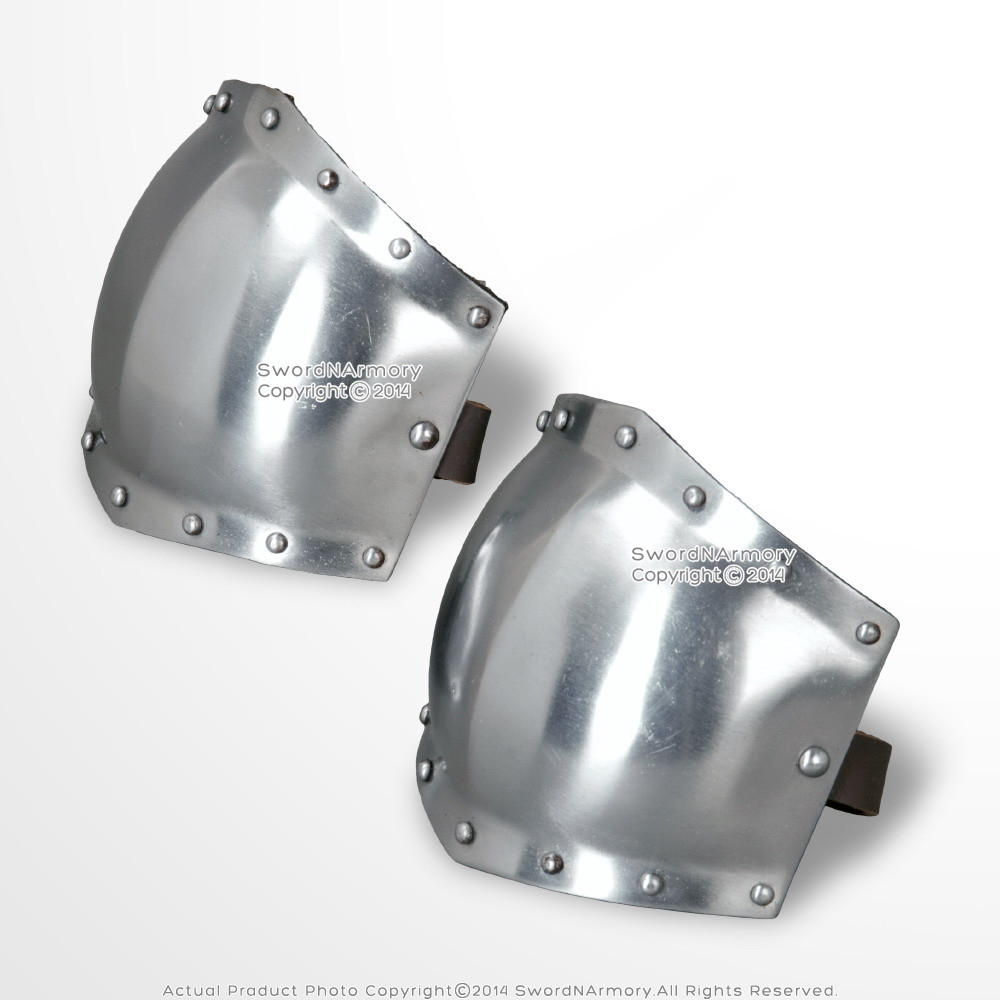 Medieval 18G Steel Body Armor Type B Elbow Protector with Leather ...