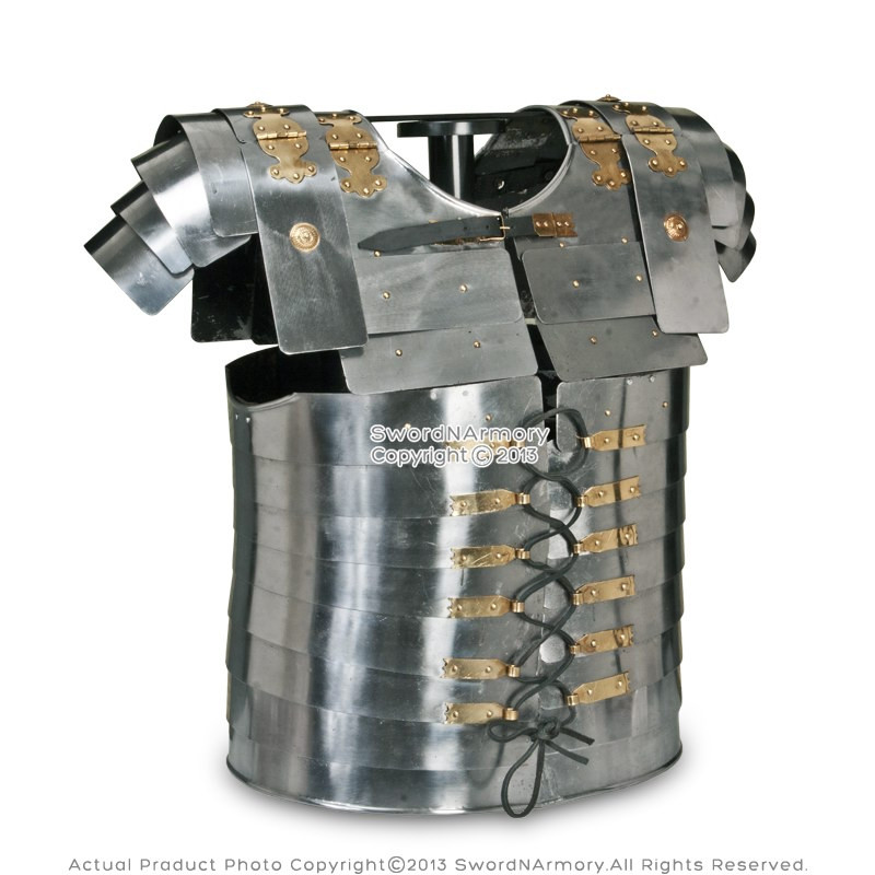 Lorica Segmentata Roman Legionare Armor with 20G Steel Leather Strap ...